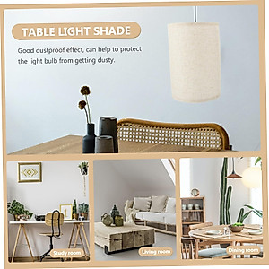 WHAMVOX Accessories cylinder desk lamp Linen pendant lamp shade Household Lampshade floor decorate floor lamp household Simple wall lamp shade small lampshade Table Light Accessories