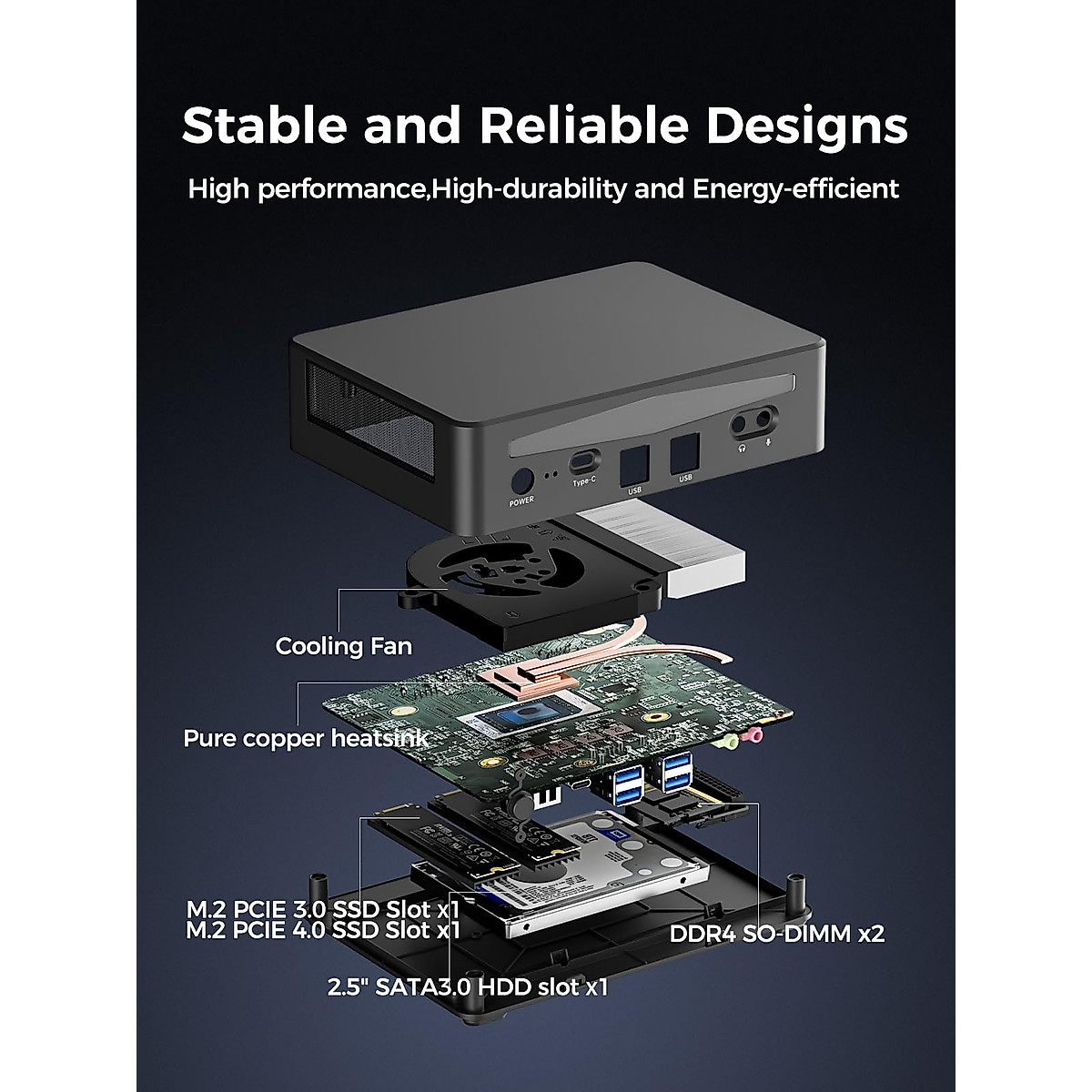 TOPGRO K2 Mini Gaming PC 12th Gen Core i9-12900H, Mini Computers(14C/20T, Up to 5.0GHz)32GB DDR4/1TB PCIe4.0 SSD, Small Mini PC Windows 11 Pro, 8K UHD/2.5G LAN/Thunderbolt 4/WiFi 6E/BT5.3, Home&Office