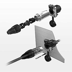 ANMBEST 5PCS Panel Mounting RJ45 IP65 Waterproof PCB Signal Panel Cat5/5e/6 8P8C Connector Ethernet LAN Cable Connector Double Head Coupler Adapter Female to Female with Waterproof/Dust Cap