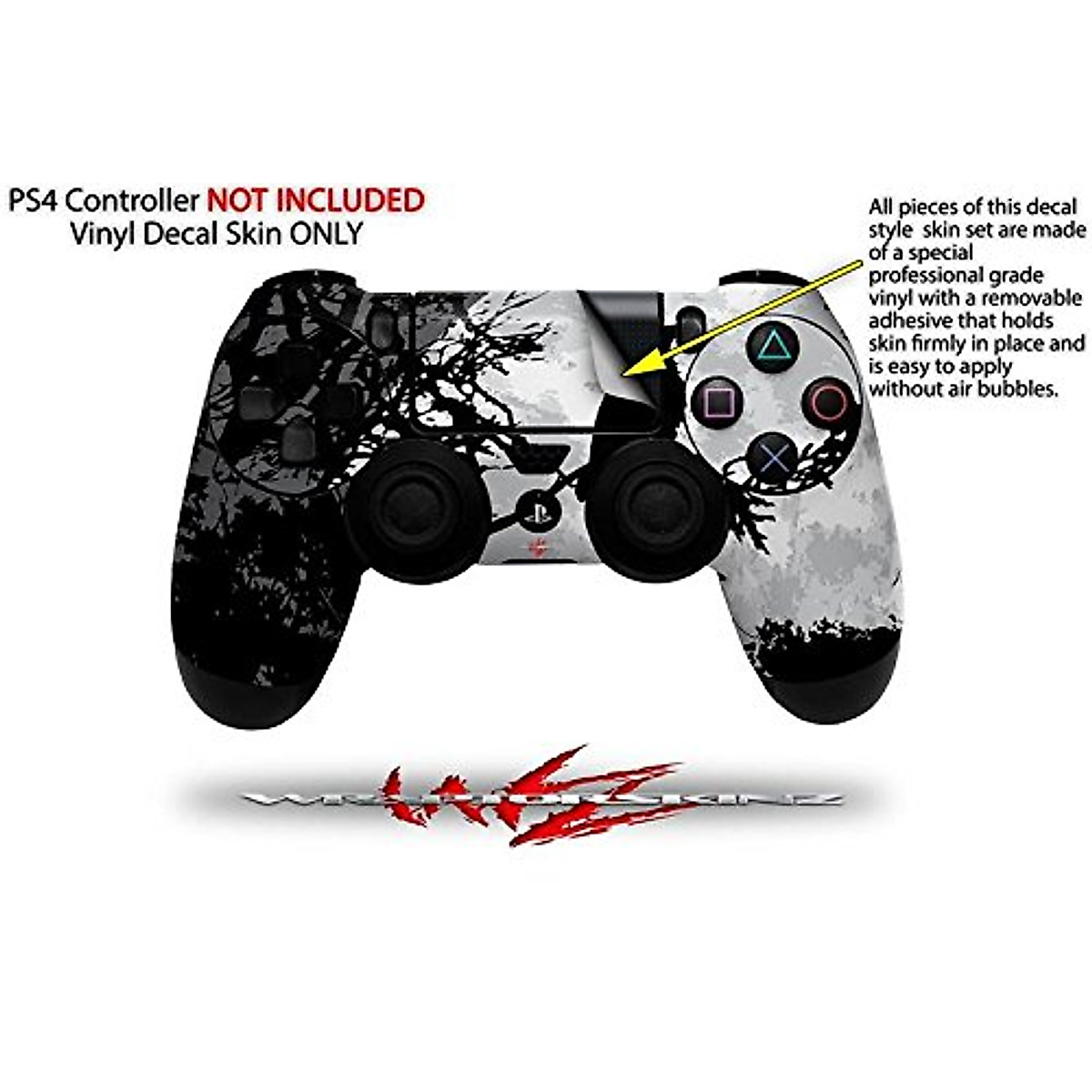 WraptorSkinz Vinyl Decal Skin Compatible with Sony PS4 Controller PlayStation 4 Original Slim and Pro Moon Rise (Controller NOT Included)