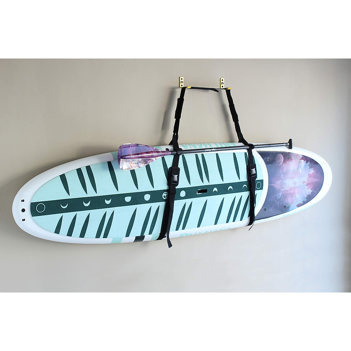 Suspenz SUP Carrying Strap with Storage Hooks | Stow and Go Sling Carrier for Stand Up Paddle Boards, Surfboards and Kayaks (22-4022), Black