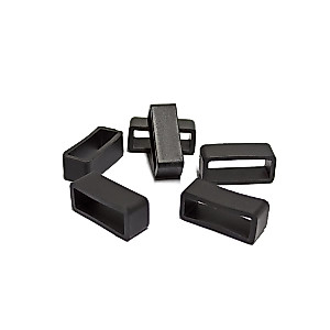 6 Pcs Watch Band Loop Holder Keeper for Resin Belt, Replacement Fastener Rings for Silicone Leather Rubber Watch Strap, Durable Fastener Retainer Size(16mm)