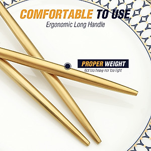 BirdyFly Gold Silverware Set, 20 Piece Stainless Steel Flatware Set Service for 4, Matte Gold Cutlery Set, Include Knives/Forks/Spoons, Dishwasher Safe