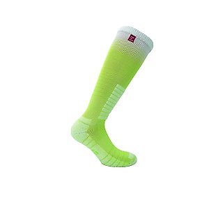 Eurosock unisex adult Eco Light Weight Ski Socks, White/Lime, Large US