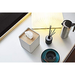 Yamazaki Home Box Cover Steel | Tissue Case, One Size, Ash