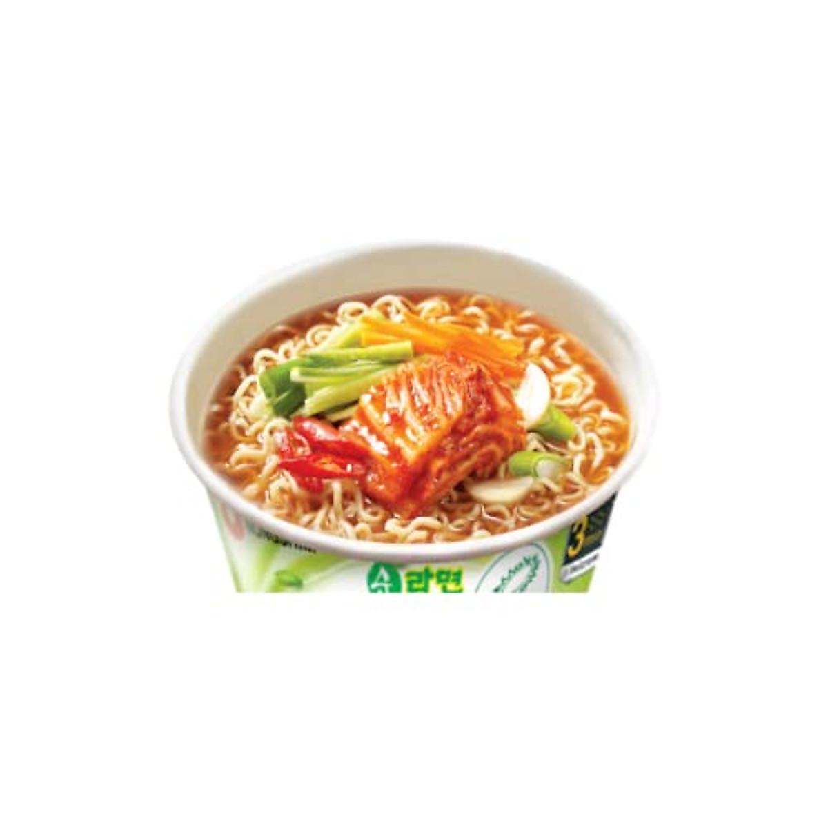 Nongshim Soon Kimchi Instant Vegan Ramen Noodle Soup Mix Cup, 6 Pack, Microwaveable Vegan Meatless Ramen, Real Kimchi Flakes