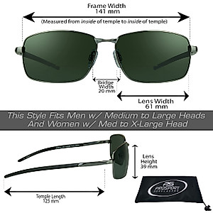 proSPORT Polarized Bifocal Sunglasses Men Women Fishing Driving Boating Gray +1.50 Premium Anti Glare TAC Lenses Durable Metal Frames Spring Hinge