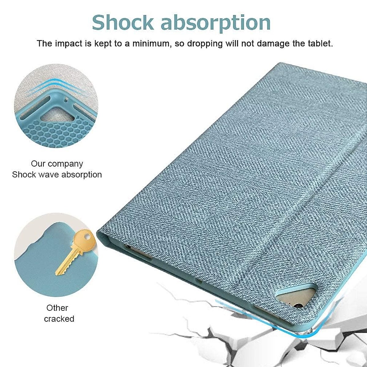 aMZCaSE iPad Pro 9.7 Inch Case with Keyboard for iPad 6th Generation(2018),iPad 5th Generation(2017),iPad Air 2 Case with Keyboard,iPad Air 1,Wireless Detachable Bluetooth Keyboard,Lake Blue