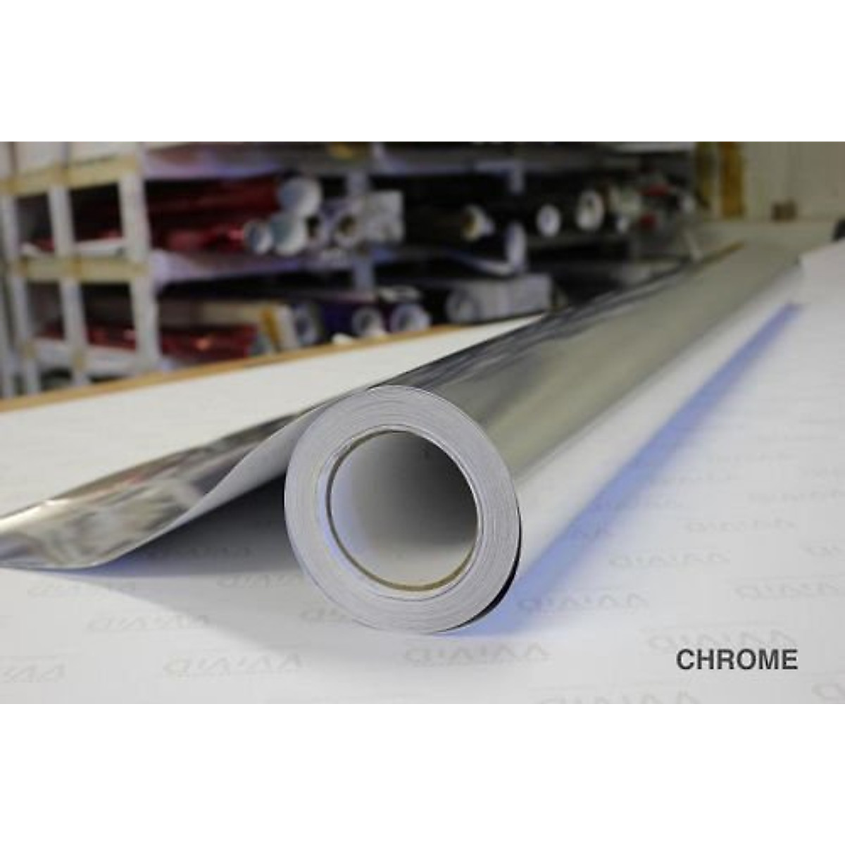 VViViD Silver Mirror Chrome Cast Vinyl Wrap Self-Adhesive Film Decal Air-Release Bubble and Air Free 3mil (1.5ft x 5ft)