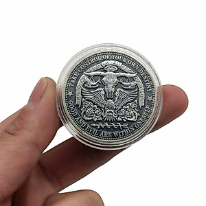Dragon Lion Battle Antique Coin HOBO Nickel Antique Silver Plated collectionchallenge Coin