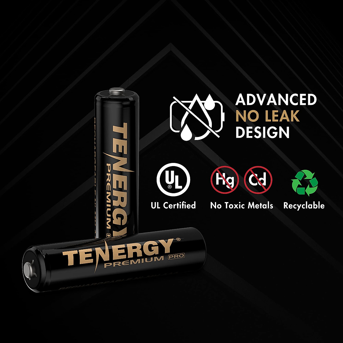 Tenergy Premium PRO Rechargeable AAA Batteries, High Capacity 1100mAh NiMH AAA Battery, 24 Pack Rechargeable Batteries