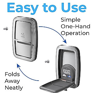 Koala Kare Baby Changing Station Vertical Surface-Mounted, Model KB311-SSWM (Stainless Steel)
