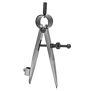 Wing Divider, Adjustable&Lockable Precision Spring Divider Caliper Compass with Pen Holder Craft Rotating Tool for Metal Workpiece Processing, Mechanical Scribing (100mm)