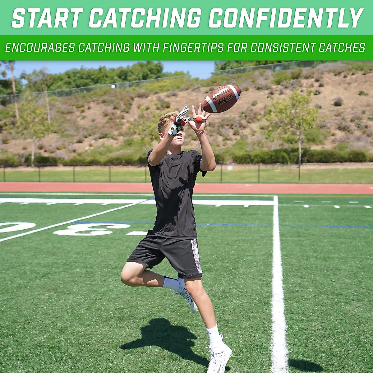 GoSports Perfect Catch Football Receiver Trainers - Teach Fundamentals and Proper Catching Technique