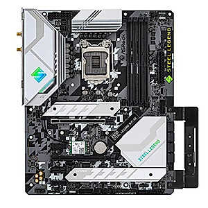 ASROCK Z590 STEEL LEGEND WIFI 6E Socket LGA1200/ Intel Z590/ DDR4/ Quad CrossFireX/ SATA3&USB3.2/ M.2/ WiFi&Bluetooth/ATX Motherboard