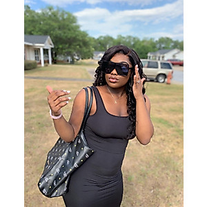 BEAGIMEG Women's Basic Tank Bodycon Sleeveless Solid Casual Long Dress Black