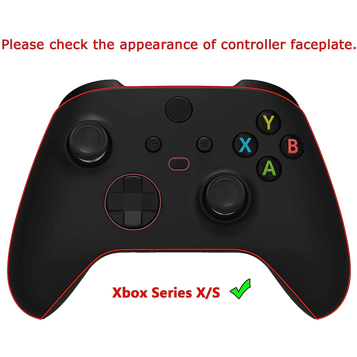 eXtremeRate Full Set Shell Buttons for Xbox Series X & S Controller, Clear Replacement Accessories Side Rails Grips Front Back Plate Cover for Xbox Core Wireless Controller [Controller Excluded]