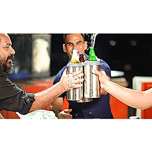 Gteller 40oz stainless steel cooler, double walled vacuum insulated bottle holder&keeper (Silver)