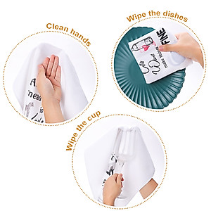 DDOFAH Funny Cat Kitchen Towels Cat Lover Gifts for Women Dish Towels Set of 4 Cat Mom Gifts Cat Sayings Tea Towels Housewarming Gifts for New Home Decor