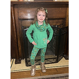 Unique Baby Girls 3 Piece St Patricks Day Lucky Girl Outfit (5Y, Green)