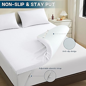 3 Inch Gel Memory Foam Mattress Topper King Size, Cooling Mattress Pad for Back Pain, with Removable Bamboo Cover，Bed Topper Soft & Breathable