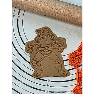 Premium Quality Ninja Turtle Michelangelo 6” Cookie Cutter and Mold Produced by 3D Kitchen Art