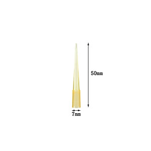 Eowpower 1000 Pieces Clear Yellow 200 ul Laboratory Lab Plastic Liquid Pipette Pipettor Tips