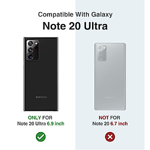 SURITCH for Samsung Galaxy Note 20 Ultra Case (Only) 6.9-inch, [2 Front Frames][Built-in Screen Protector] Full-Body Protective Rugged Heavy Duty Shockproof Phone Cover-(Dark Purple)