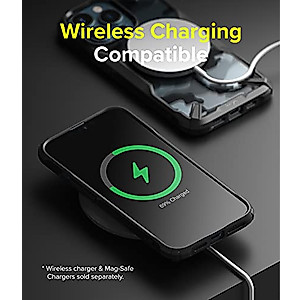 Ringke Fusion-X Compatible with iPhone 13 Pro Max Case, Camouflage Design Hard Back Heavy Duty Shockproof Advanced Protective TPU Bumper Phone Cover - Camo Black