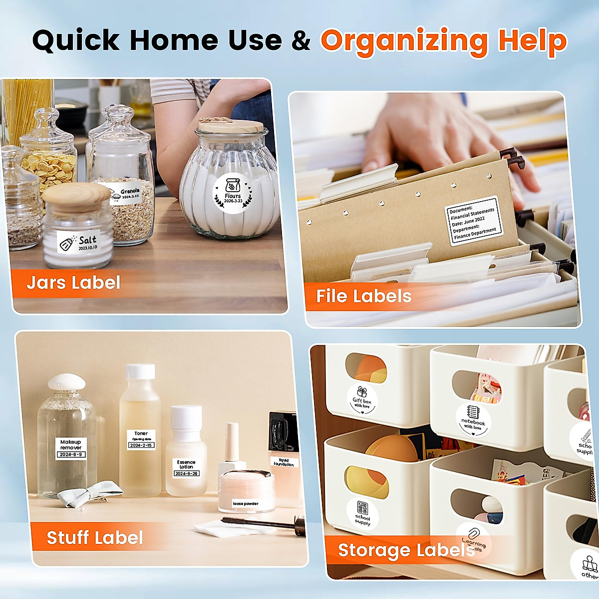 Phomemo M120 Label Maker- Barcode Printer Bluetooth Thermal Label Maker Machine 2 Inch 50mm Barcode Label Printer for Retail, QR Code, Small Business, Compatible with Android, iOS & PC, Black