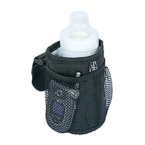 J.L. Childress Cup 'N Stuff, Universal Fit Insulated Stroller Cup Holder, Non-Slip and Adjustable, Water Resistant and Drip Free, Use on Strollers, Bikes, and Shopping Carts, Black