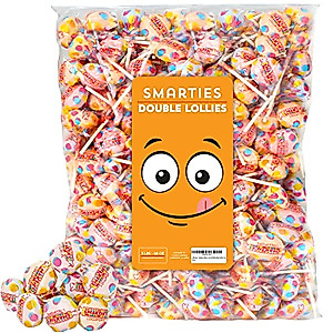 Smarties Lollipops - Fun Easter Candy for Kids - Double Lollies, Bulk Individually Wrapped 3LB Party Bag Family Size