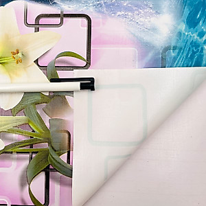 Yifasy 2 Pack Pink Cabinet Liners Self-Adhesive Shelf Drawer Papers Dolphin Lily Easy Install Redo Storage Bench Entryway Shoe Organizer 17.7 Inch Wide