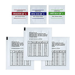 15 Pack pH Buffer Calibration Solution Powder 4.00/6.86/9.18 for Precisely Calibrate pH Meter, Easy and Accurate pH Tester Calibration Powder Packets