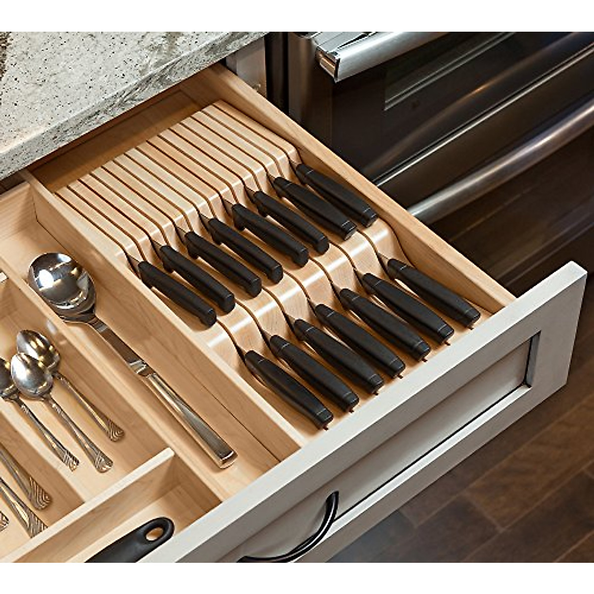 The Wave Knife Block Drawer Insert, Holds 15 Knives