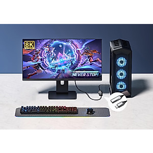 DisplayPort 1.4 to HDMI 2.1 Adapter 8K with HDR (DP 1.4 to HDMI 2.1) Display Port to HDMI Adapter 4k 120Hz up to 8K 60Hz with HDR Support for RTX 4090, RX 6900, Gaming PC, and More