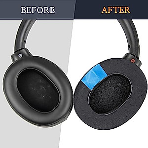 SOULWIT Cooling Gel Ear Pads Cushions for Sony WH-XB900N/WH-CH710N(WHCH710N WHCH710 CH710)/WH-CH720N(WHCH720 CH720)/WH-RF400(WHRF400)/MDR-RF895RK, Ear Pads Cushions with Noise Isolation Foam - Black