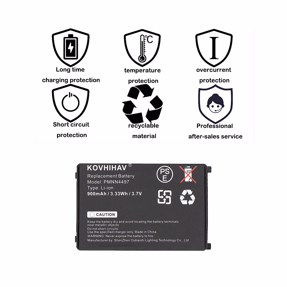 BUSFUIVA (3-Pack) Replacement Battery for Motorola SNN5571B BAT56557 56557 CLS1110 CLS1410 Vl50 CLS1100 CLS1114 CLS1450CB CLS1450CH VL120 CLS1415 CLS1450 CLS1000 PMNN4497/A/AR HCNN4006/A HCLE4159B