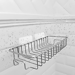 WLLHYF 4 Packs Shower Caddy Adhesive Replacement, Transparent Strong Sticky Waterproof Heavy-duty Nail Free Adhesive Pads for Bathroom Storage Shelves Soap Holder Kitchen Racks