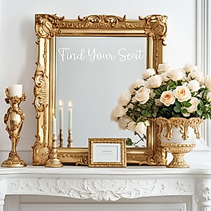 Wedding Seating Chart Decal - Wedding Sign Decor DIY Wedding Decals - Seating Chart Mirror Decal - Wedding Vinyl - Find Your Seat (18" x 3")