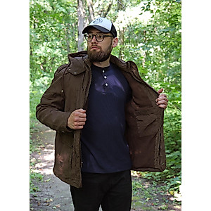 Mr.Stream Men's Winter Hooded Jacket Windproof Sherpa Lined Fleece Windbreaker Coat Outerwear Warm Parka 3256 Green M