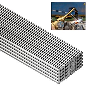 30 Pieces Copper Aluminum Welding Rods 0.08 x 10 Inch Universal Low Temperature Welding Cored Wire Multipurpose Copper Aluminum Repair Rods for Welding Alloy, Stainless, Galvanized Steel, Copper
