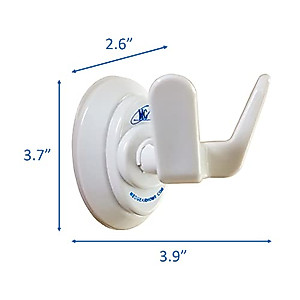 MedGear A-0295B Multi-Purpose Suction Cup Double Hook Hanger for Hard, Flat Non-Textured Surfaces