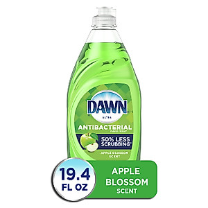 Dawn Ultra Antibacterial Hand Soap, Dishwashing Liquid Dish Soap, Apple Blossom Scent, 19.4 fl oz