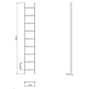 ICC Ladder Rack 7' Cable Runway Straight Section in 2-Pack to Make 14'