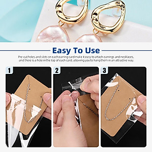 Glarks 550Pcs Earring Cards with Earring Backs and Self-Sealing Bags Kit, 9 x 6 cm 3 Colors Earring Display Cards Earring Holder Cards for Stud Earrings Dangle Jewelry Display Earring Packaging