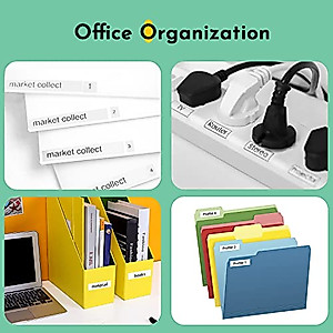 Label KINGDOM Label Tape JM-231 Compatible for Brother P Touch Label Tape PT-D210 PT-H110 and D210S P3100D E1000 Label Maker JM231 12mm 0.47 Laminated White, 5 Pack