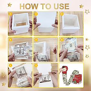 Christmas Party Gifts, Christmas Money Box for Cash Pull, Christmas Money Pull Box with Snowman Card and Transparent Bags, Christmas Money Pull Box, Christmas Money Pull Box for Kids Adults