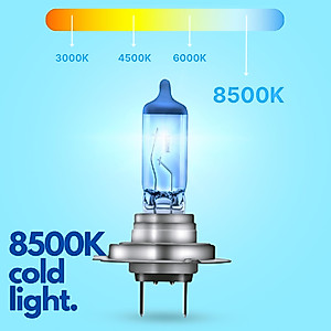 Diamond Vision 2x H11 12V 60/55W | Xenon Look | Halogen car headlights | 8500k Super-Ultra-White | Extremely durable | Replacement bulbs for automotive | PGJ19-2