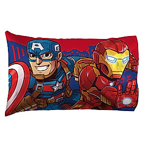Jay Franco Marvel Super Hero Adventures Avengers Heroes Amigos 4 Piece Toddler Bed Set – Super Soft Microfiber Bed Set – Bedding Features Captain America, Hulk, Iron Man, & Spiderman